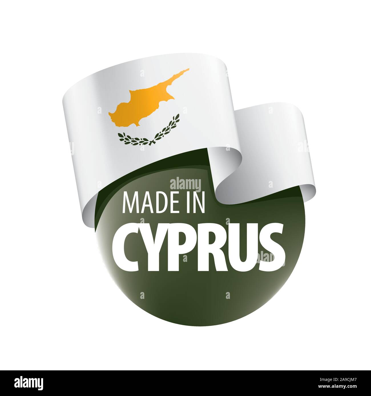 Cyprus flag, vector illustration on a white background Stock Vector ...