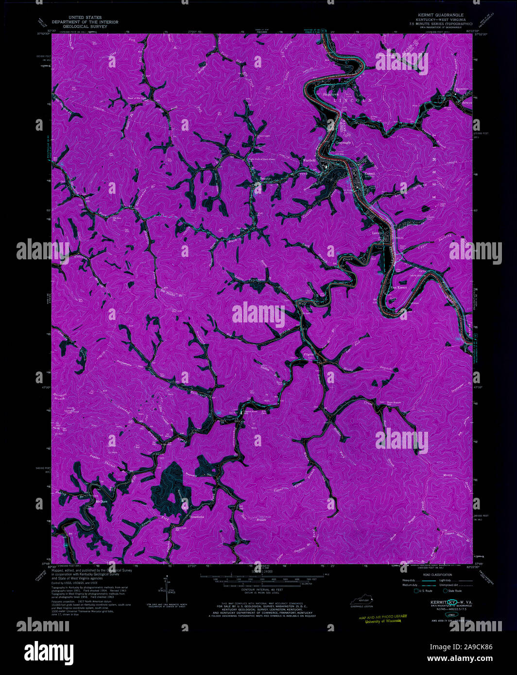 Map of kermit hi-res stock photography and images - Alamy