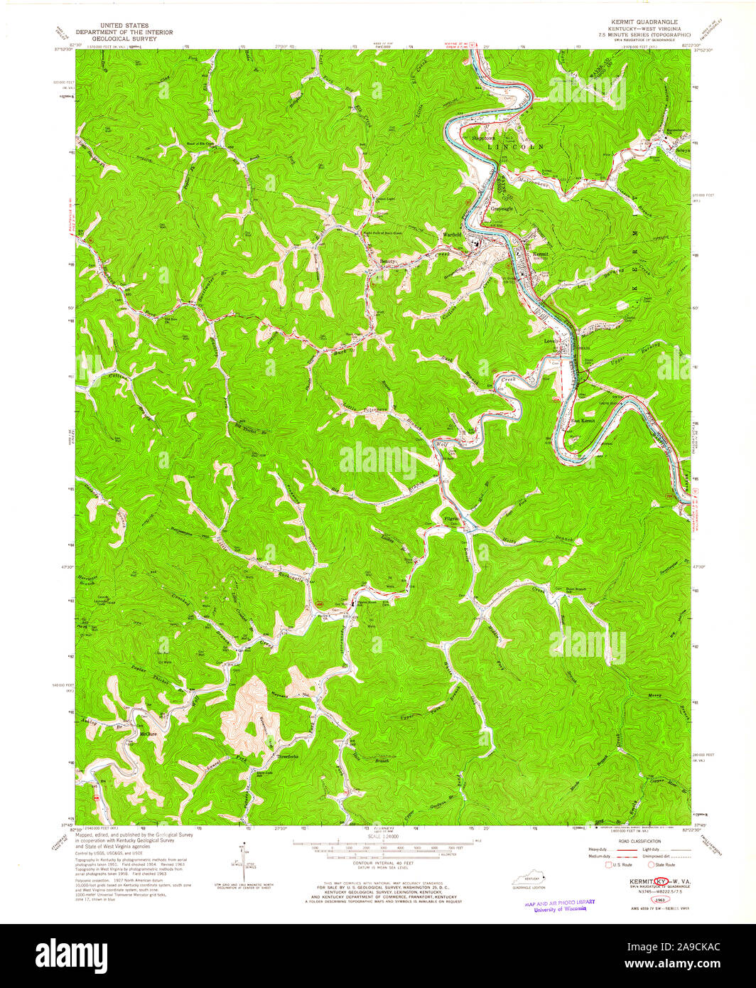 Map of kermit hi-res stock photography and images - Alamy