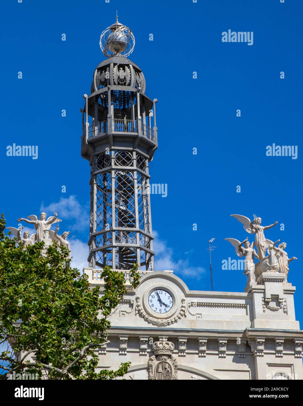 The tower of the magnificent Central Post Office building, also known ...