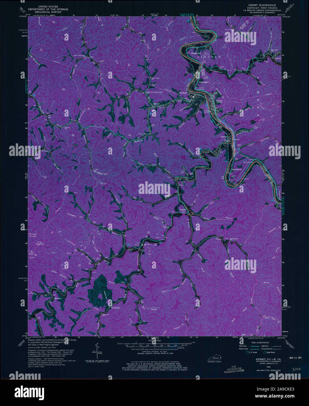 Map of kermit hi-res stock photography and images - Alamy