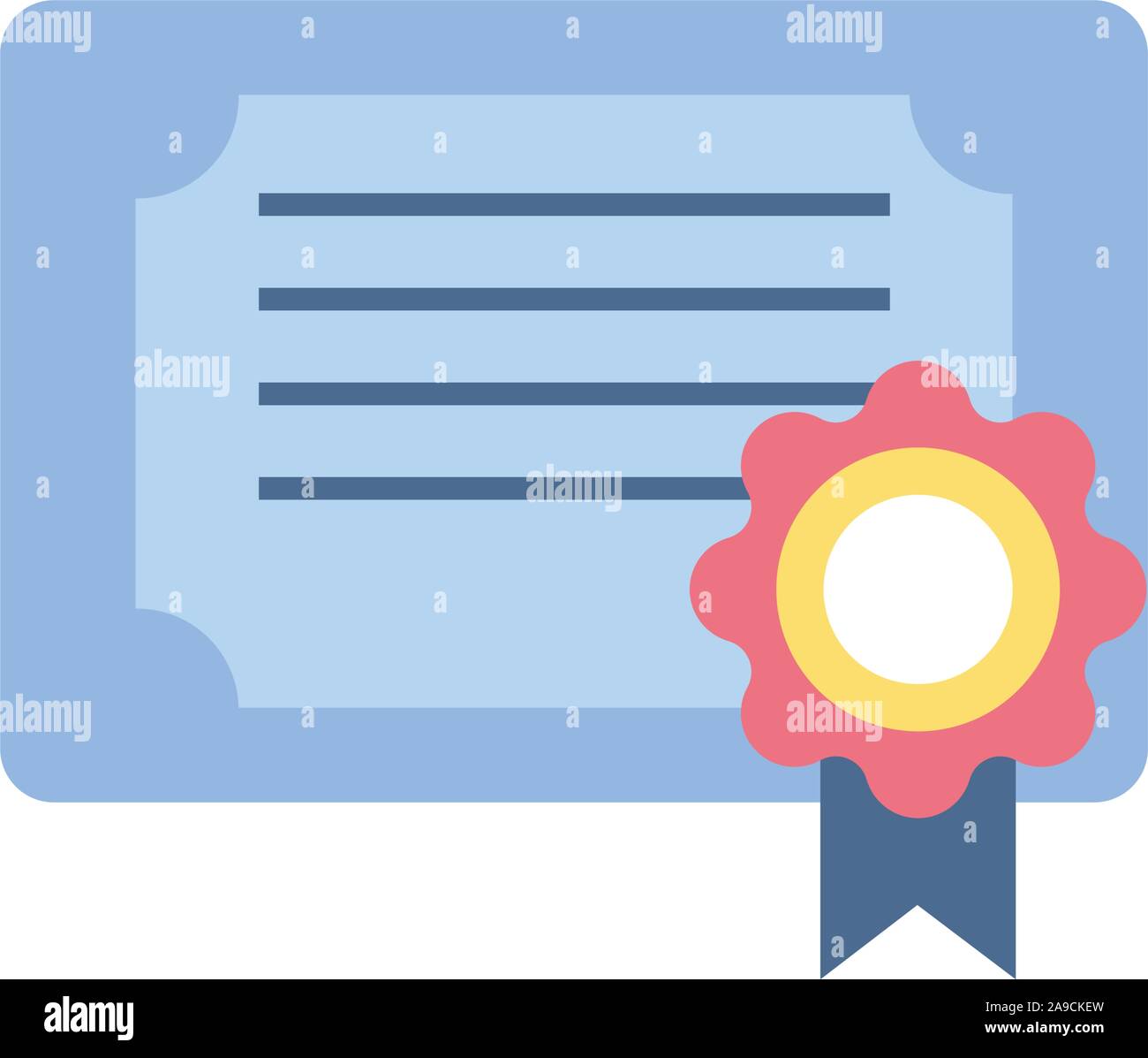 certificate school education learning flat style vector illustration ...