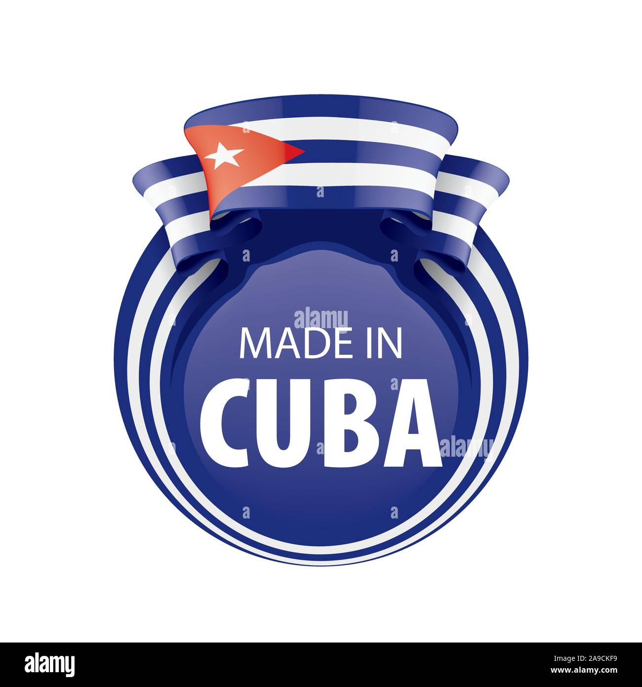 Cuba flag, vector illustration on a white background Stock Vector Image ...