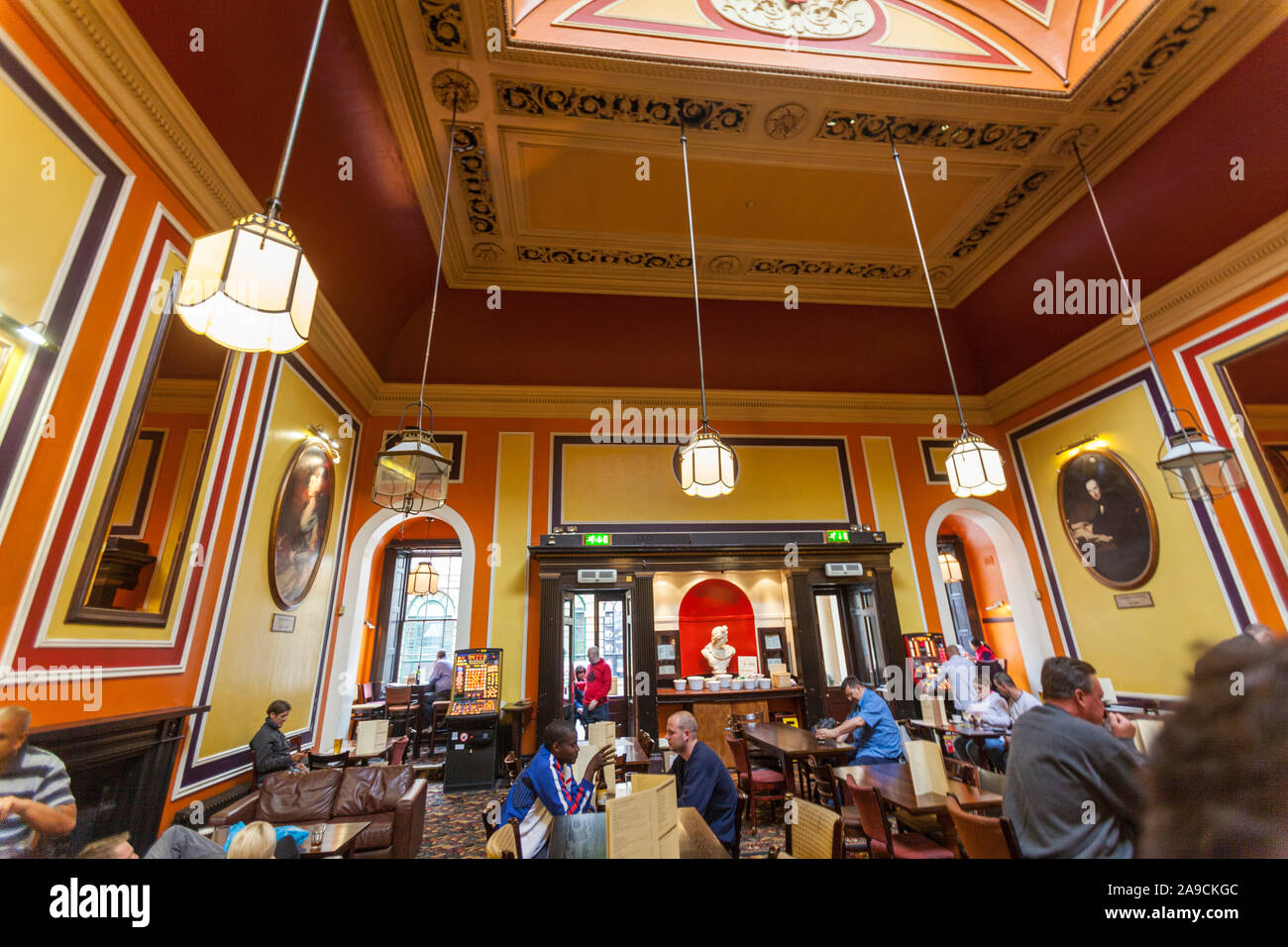 Customers drinking in Commercial Rooms, pub in Bristol, England, UK ...