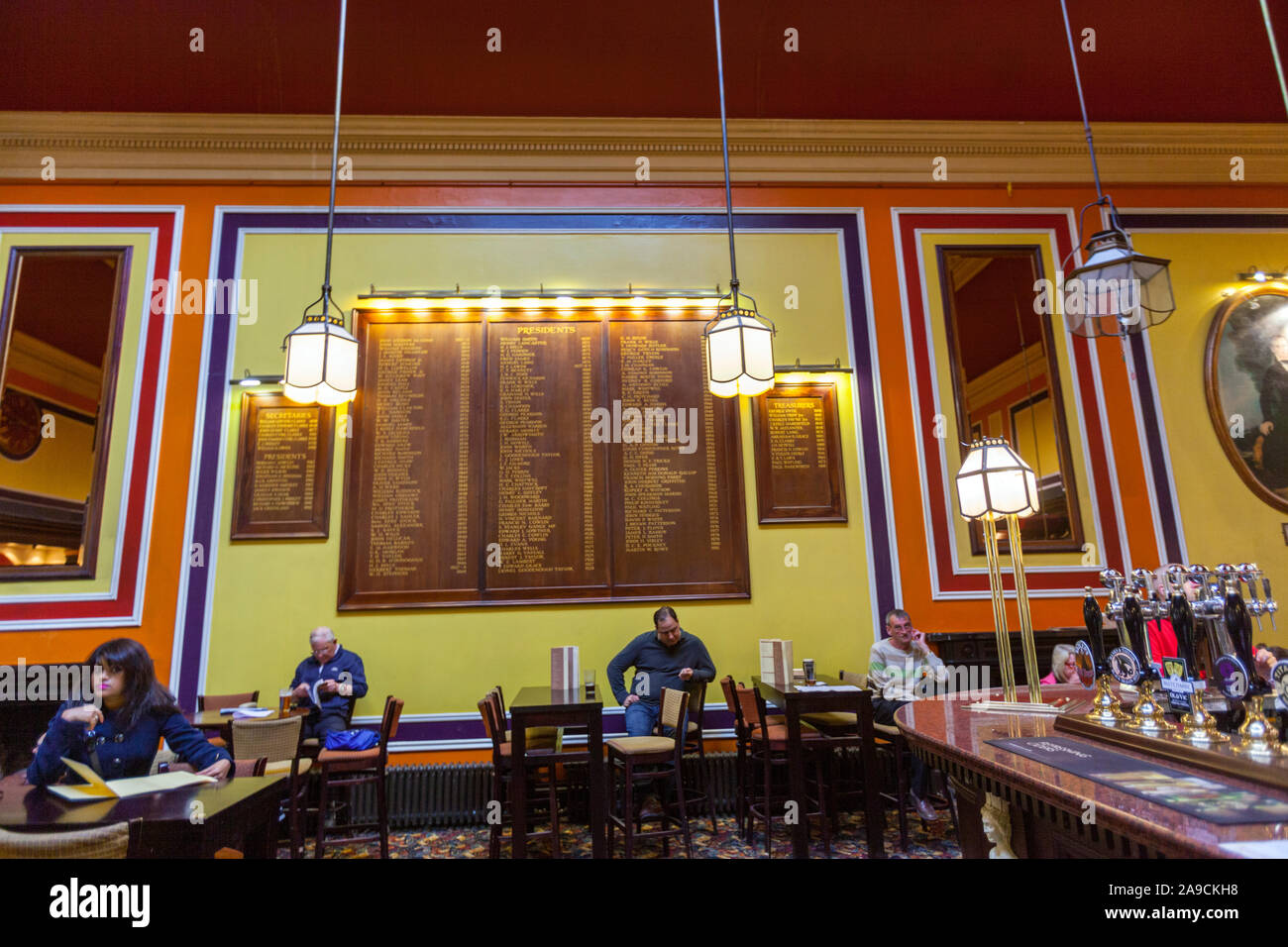 Customers drinking in Commercial Rooms, pub in Bristol, England, UK ...