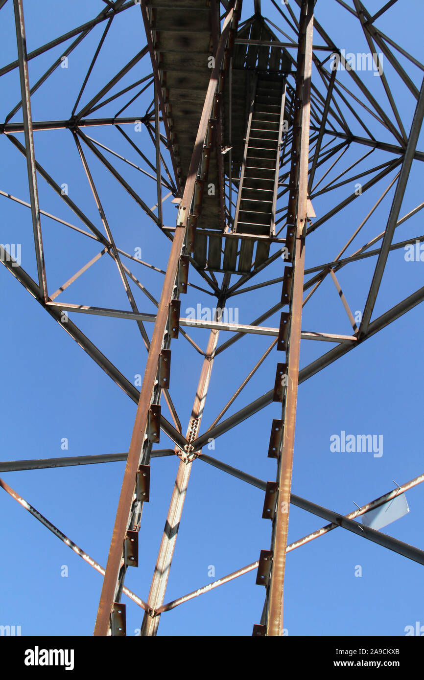 The old fire tower at the Channels Natural Area Preserve in VA, USA ...