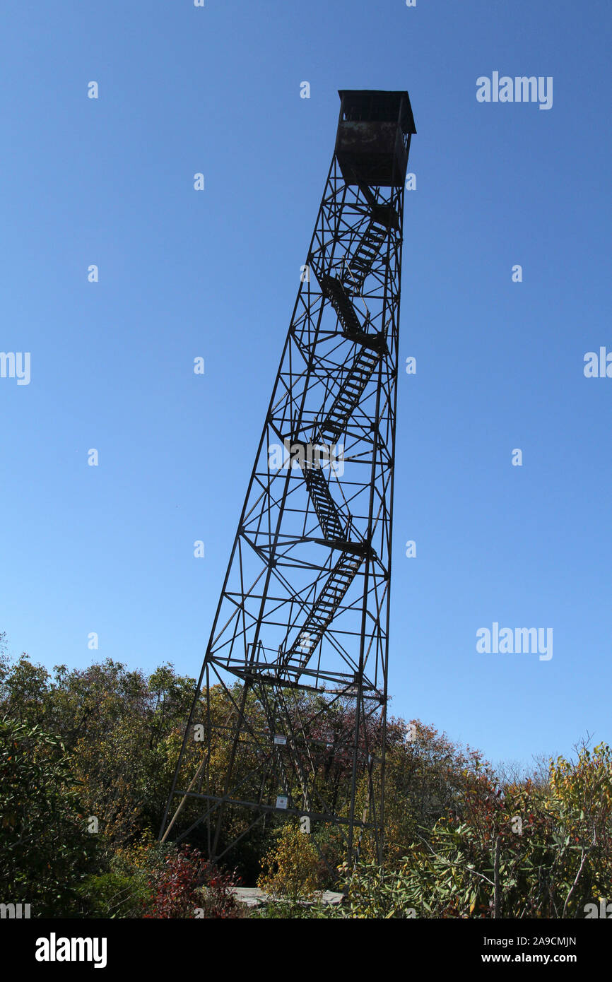 The old fire tower at the Channels Natural Area Preserve in VA, USA ...