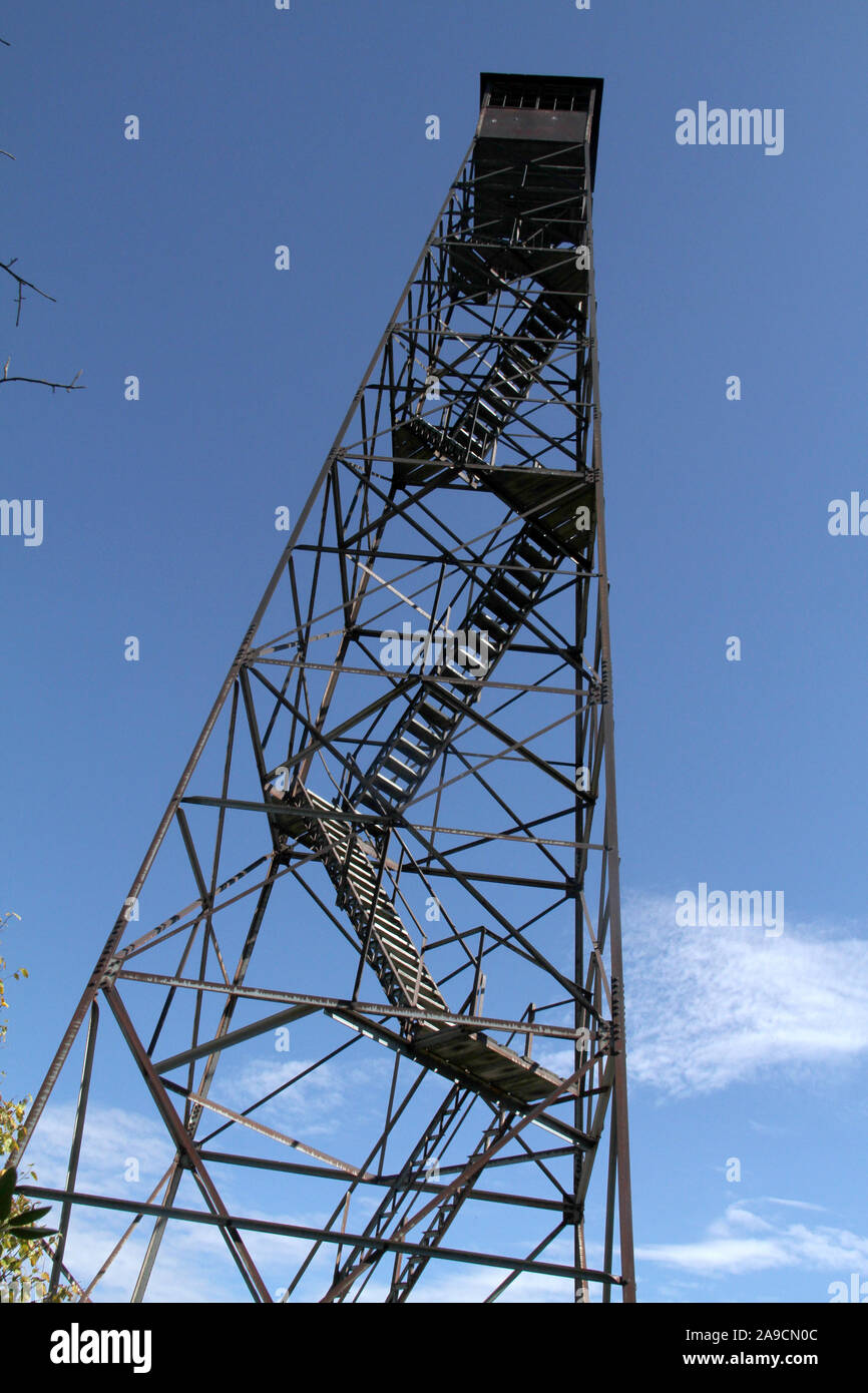 The old fire tower at the Channels Natural Area Preserve in VA, USA ...