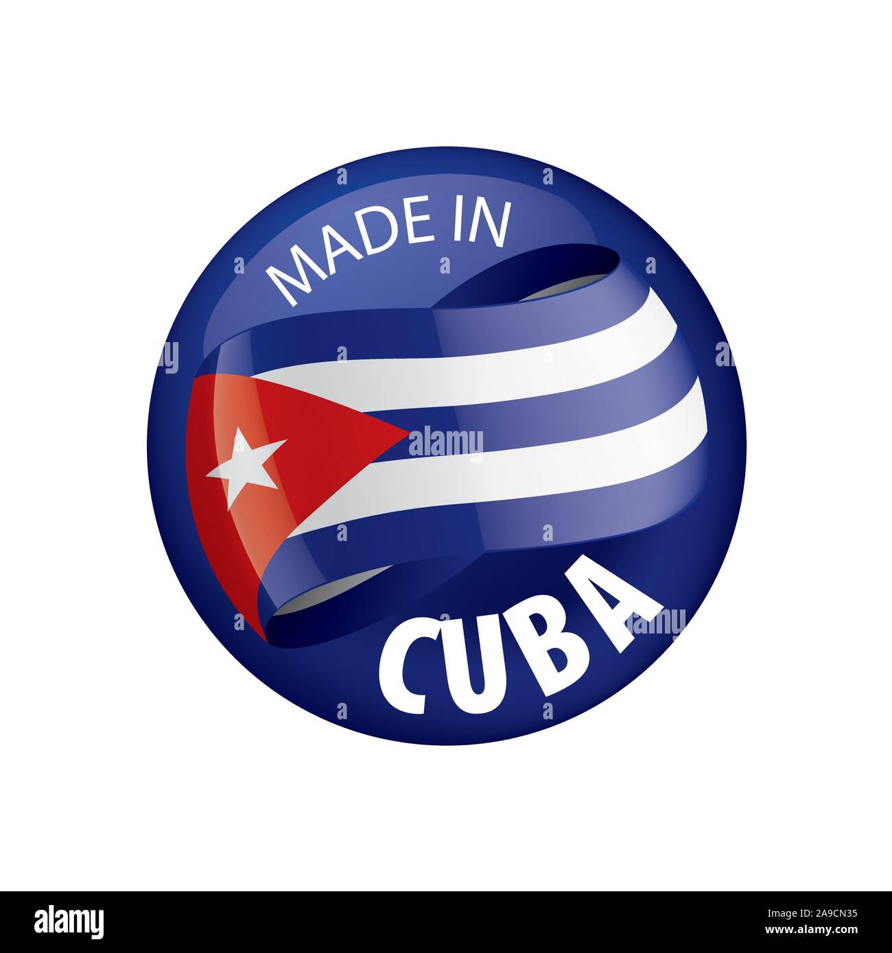 Cuba flag, vector illustration on a white background Stock Vector Image ...