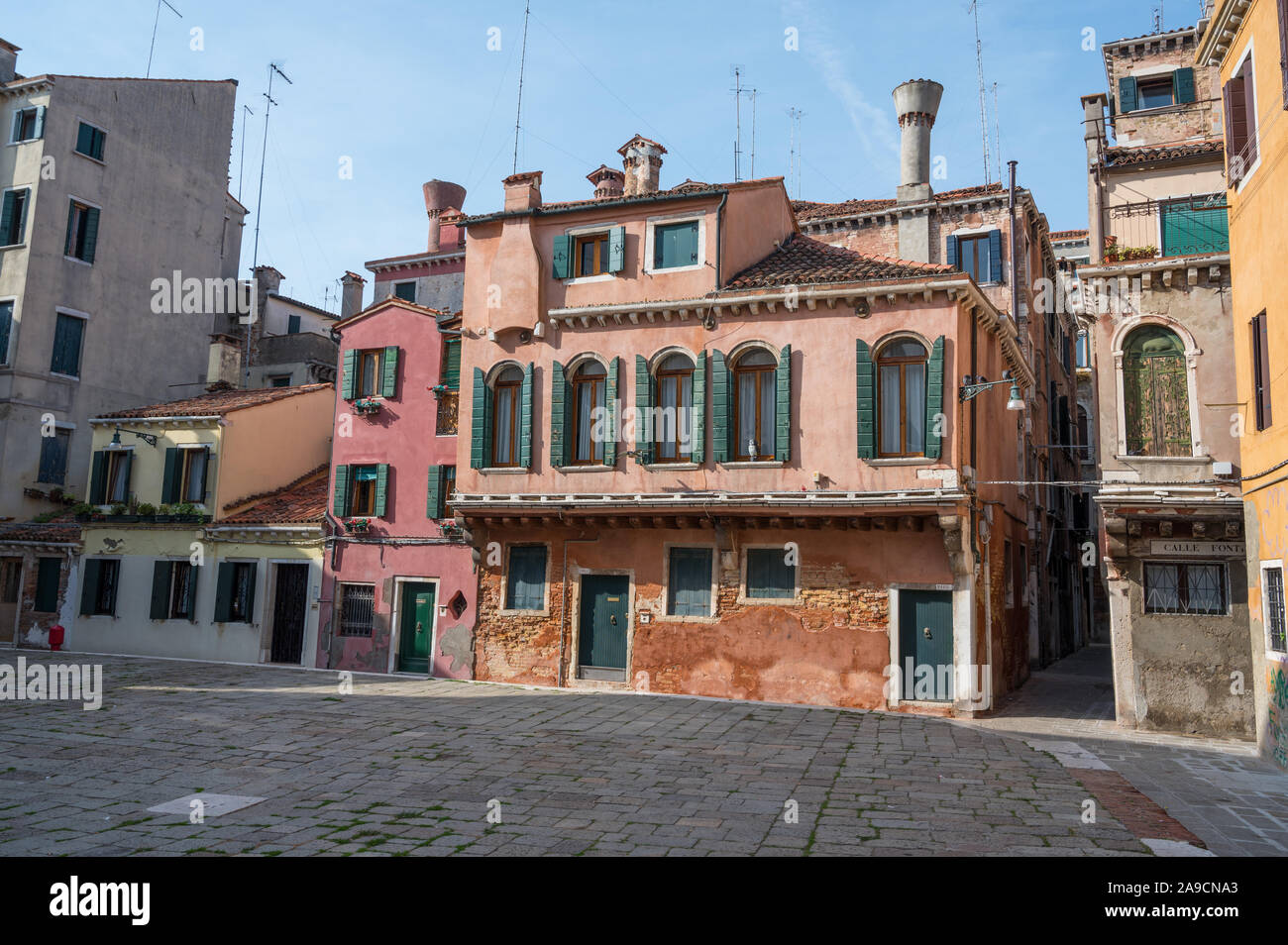 Colourful houses in Venice, Italy Stock Photo - Alamy