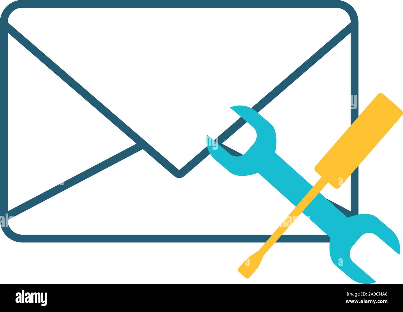 envelope mail with tools icons Stock Vector Image & Art - Alamy