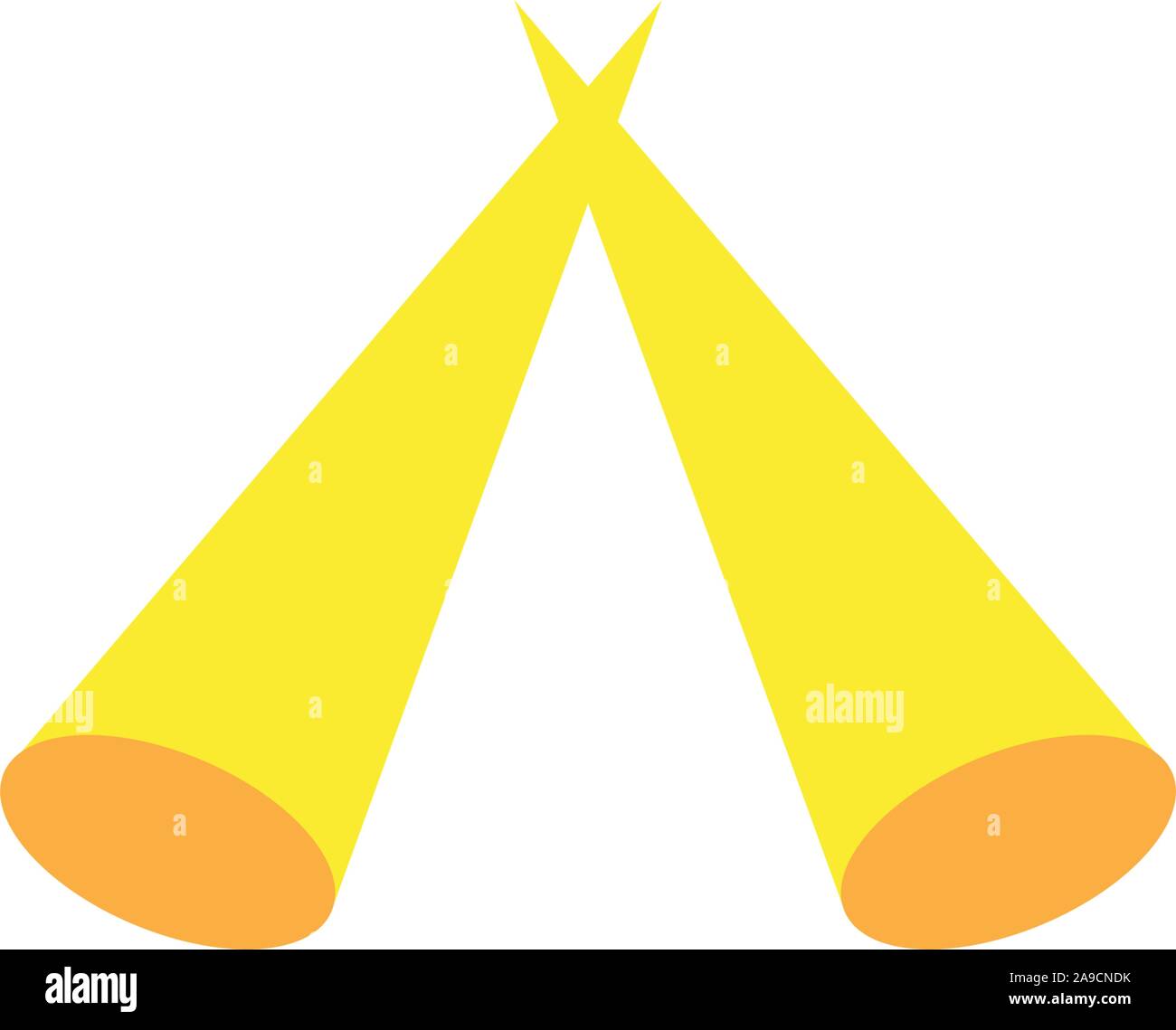 spotlights energy electricity light flat icon vector illustration Stock ...