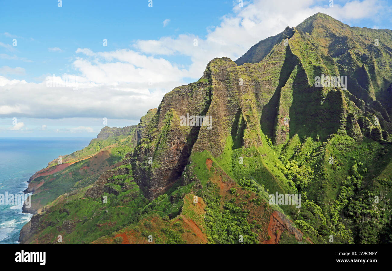 Cliffs of Na Pali coast, Kauai, Hawaii Stock Photo - Alamy