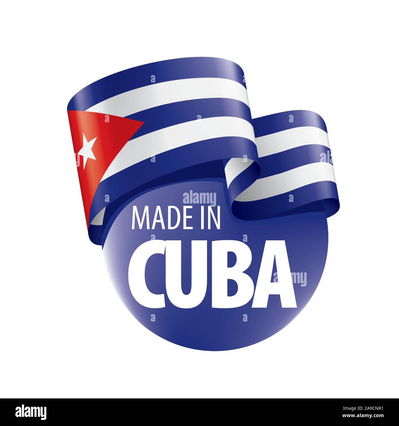 Cuba flag, vector illustration on a white background Stock Vector Image ...