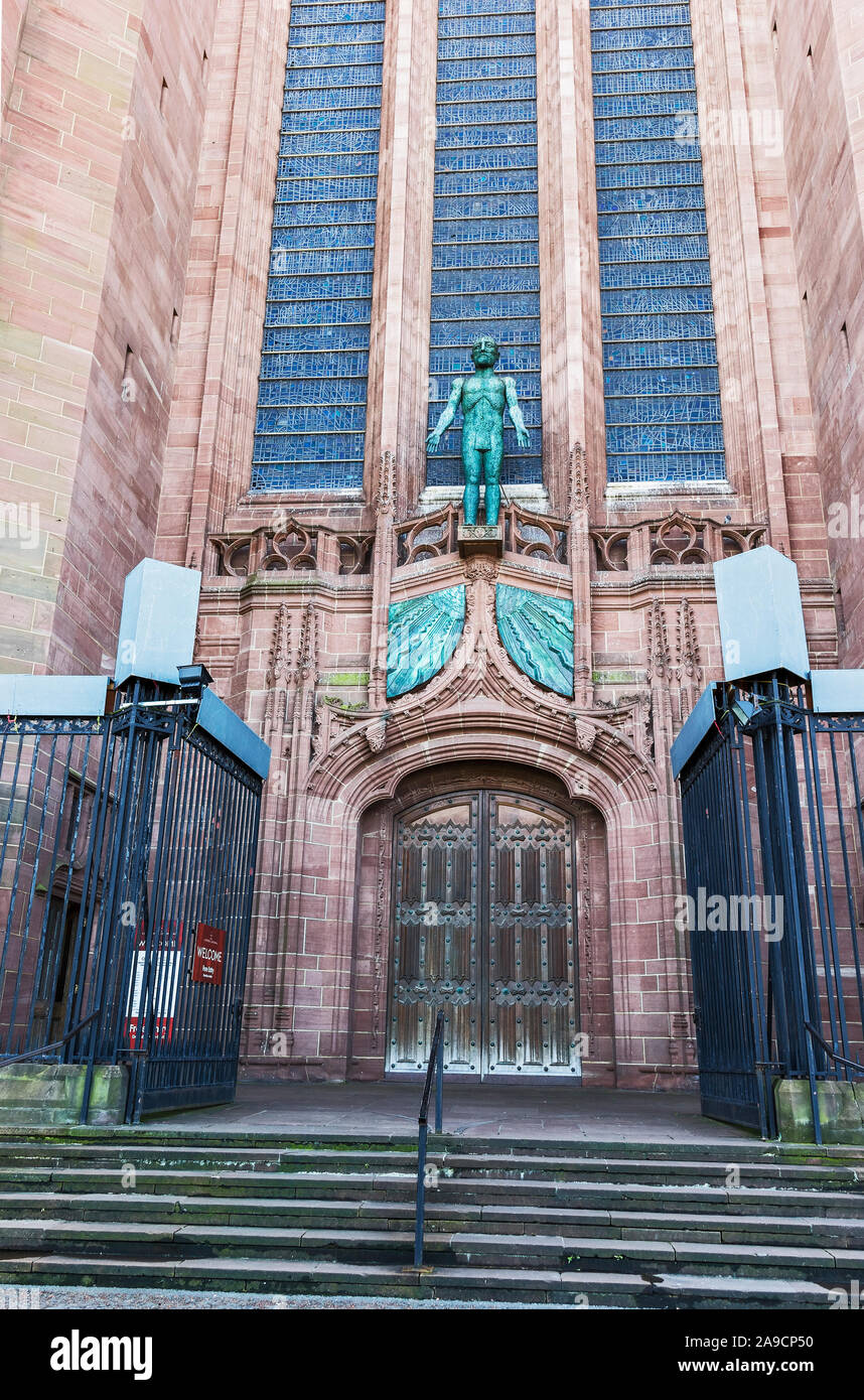 Liverpool Anglican Cathedral, entrance, UK Stock Photo - Alamy