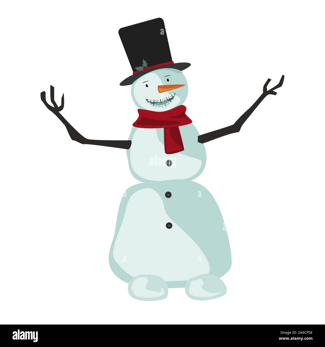 Cute snowman character Stock Vector Images - Alamy