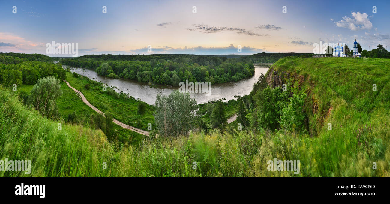 spring river. picturesque spring dawn Stock Photo - Alamy