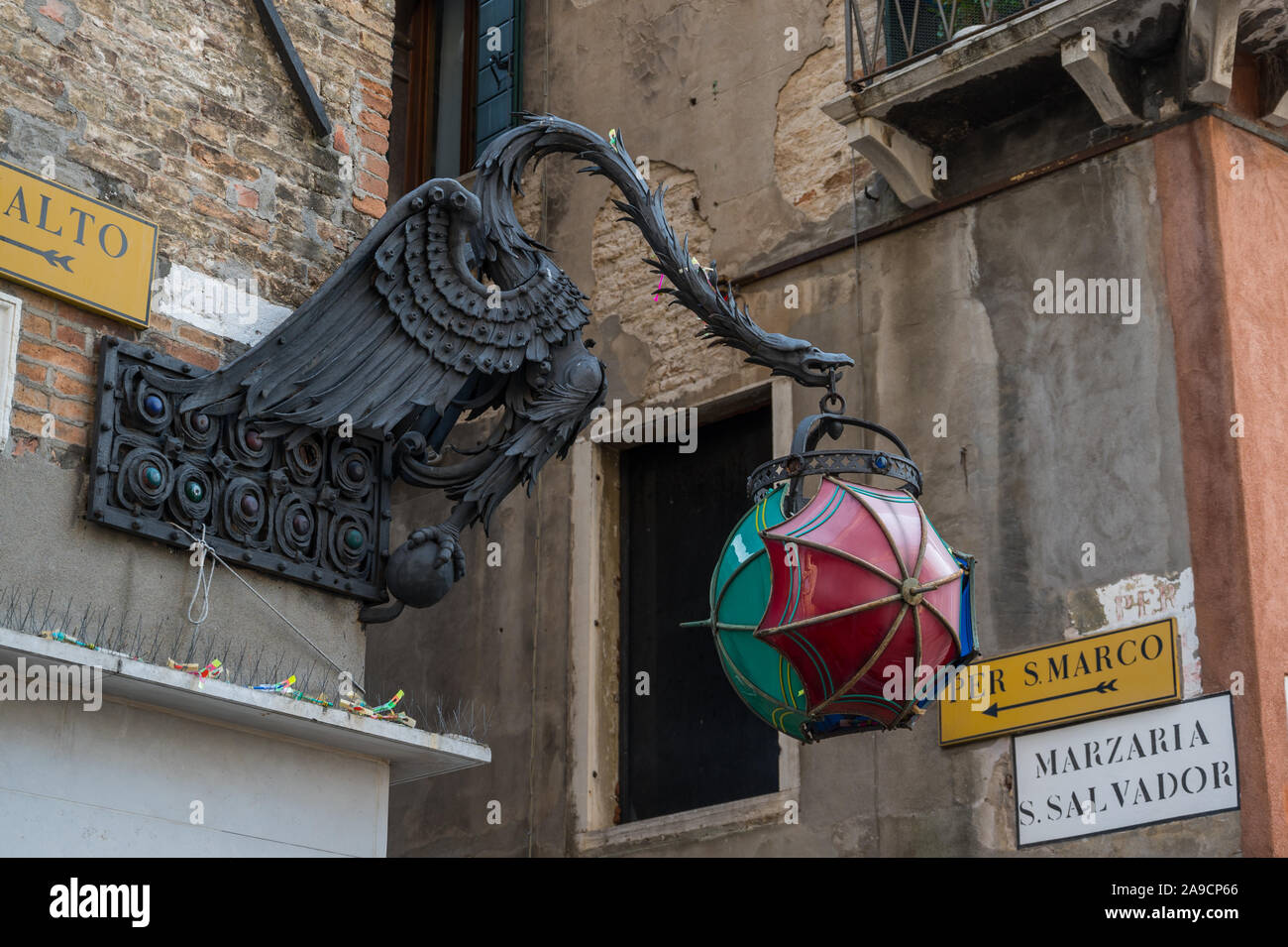 Dragon artwork in Venice, Italy Stock Photo - Alamy
