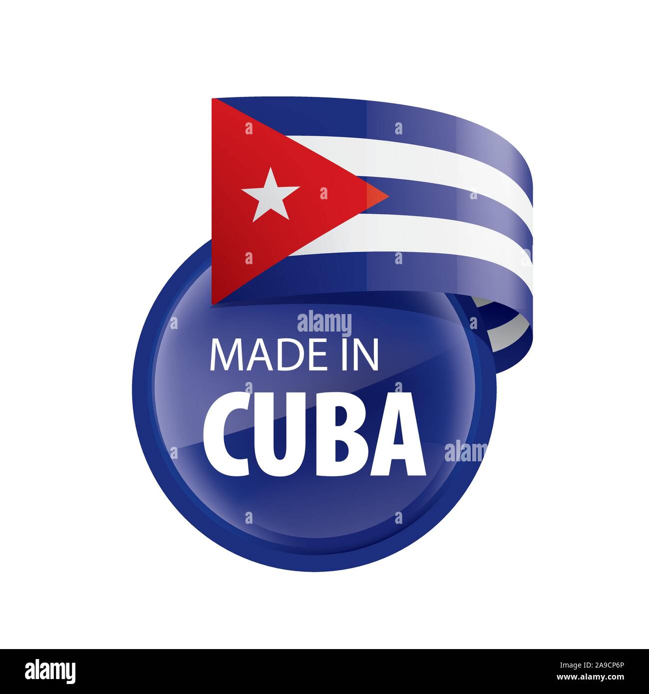 Cuba flag, vector illustration on a white background Stock Vector Image ...