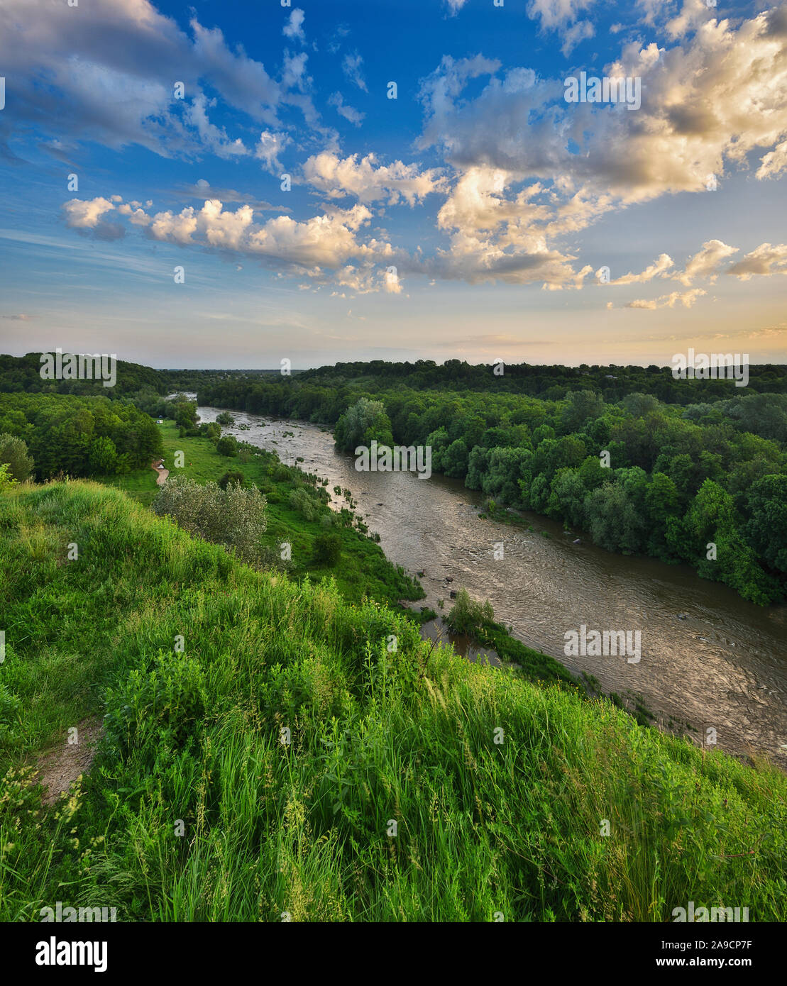 spring river. picturesque spring dawn Stock Photo - Alamy
