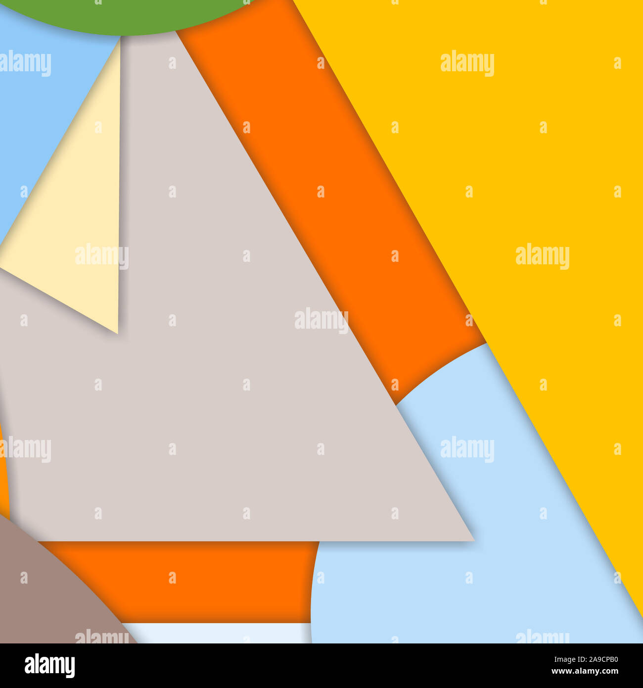 Illustration of a modern layered flat shapes background Stock Photo - Alamy