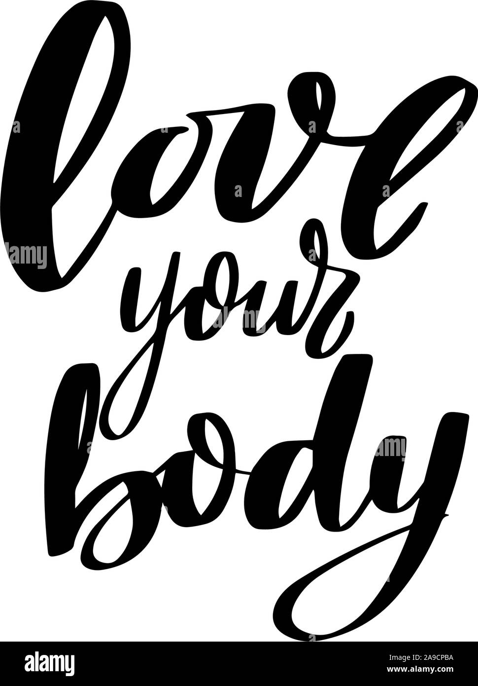 Hand drawing ink lettering vector art, modern brush calligraphy poster ...