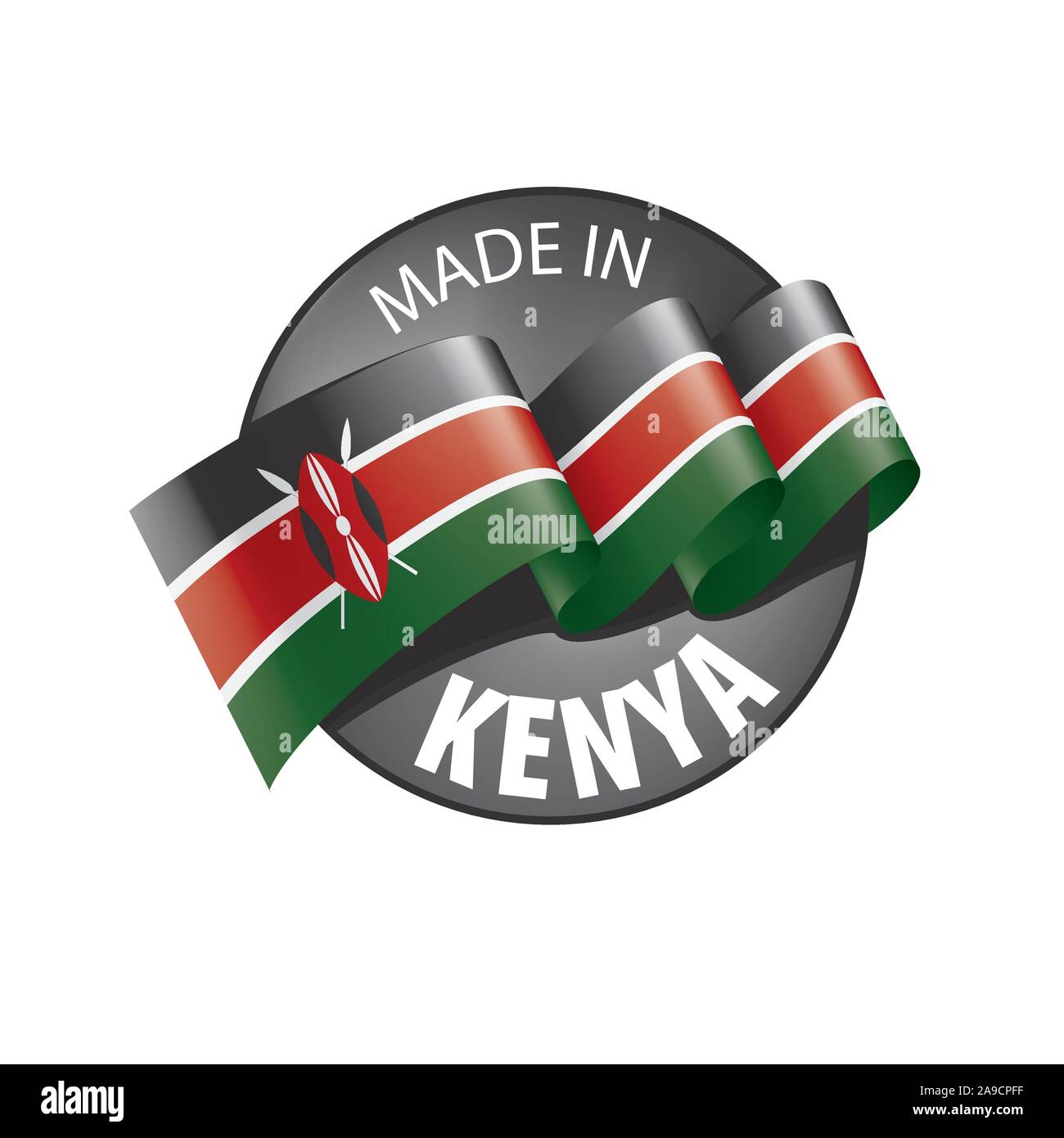 Kenya flag, vector illustration on a white background Stock Vector ...