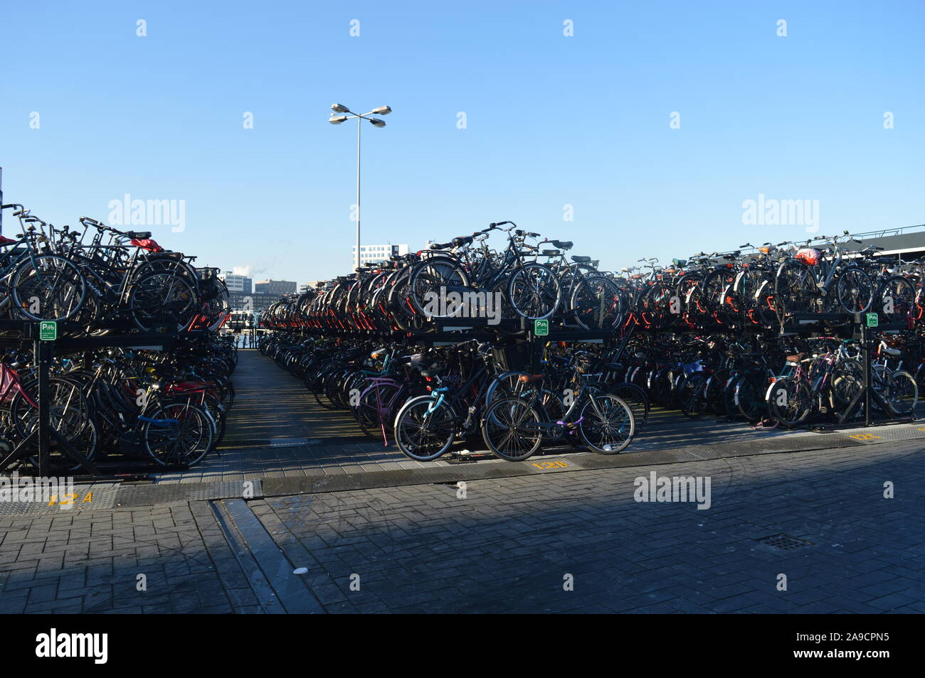 Amsterdam bike rack hi-res stock photography and images - Alamy