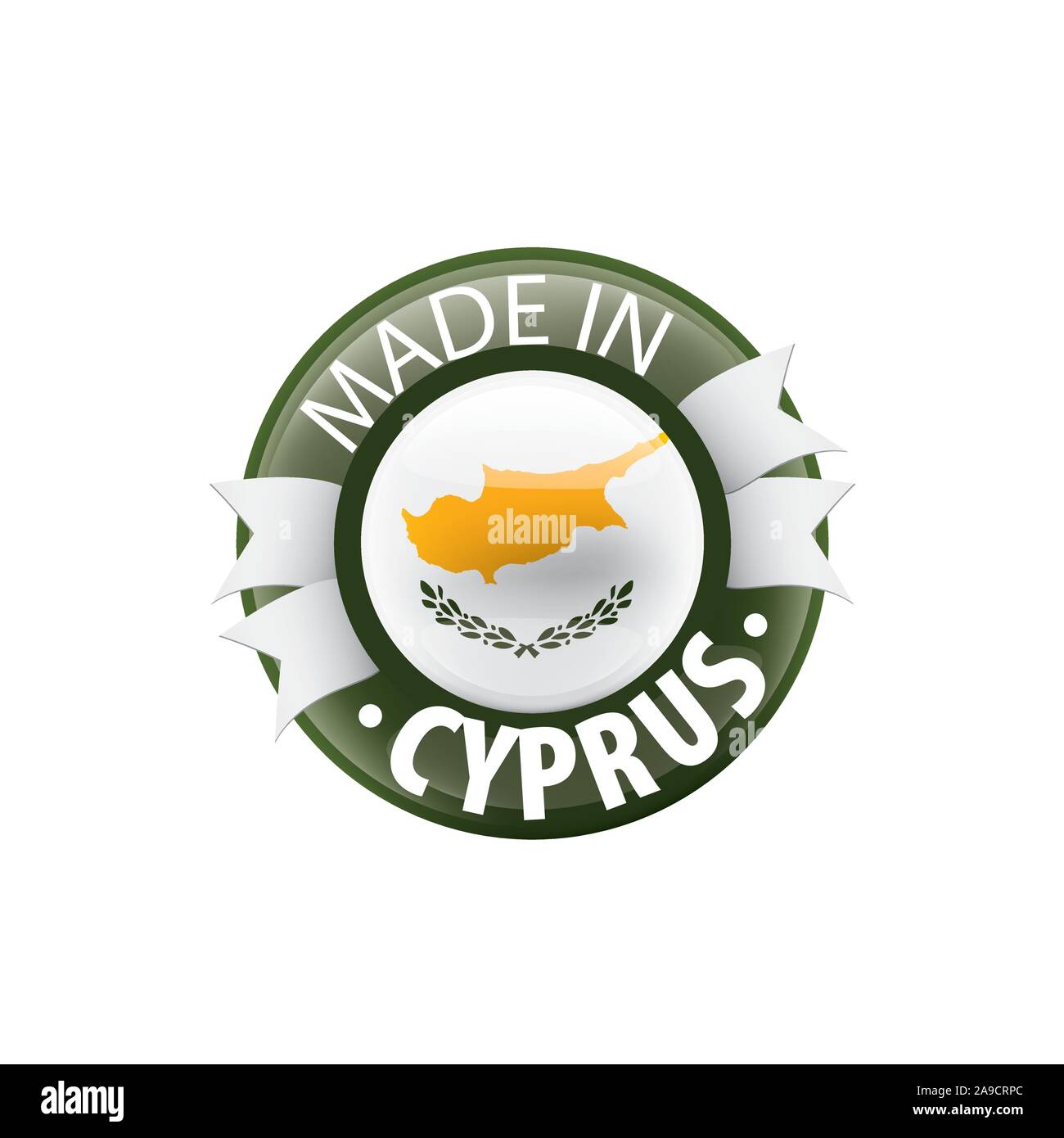 Cyprus flag, vector illustration on a white background Stock Vector ...