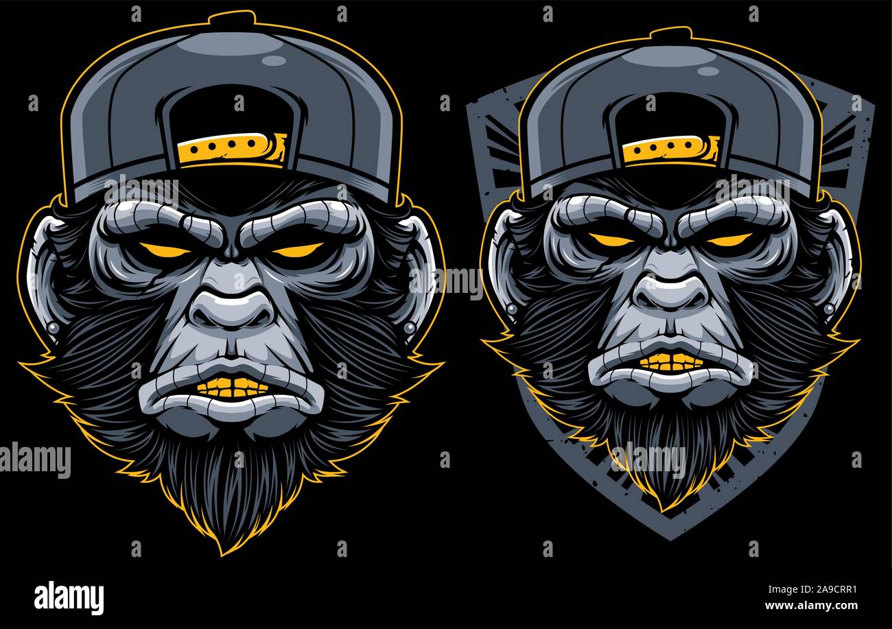 Cool Monkey Mascot Stock Vector Image & Art - Alamy