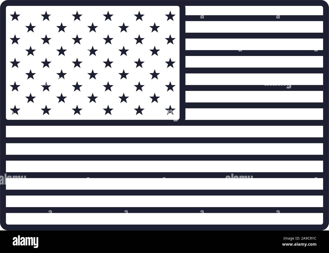 Isolated usa flag vector design Stock Vector Image & Art - Alamy