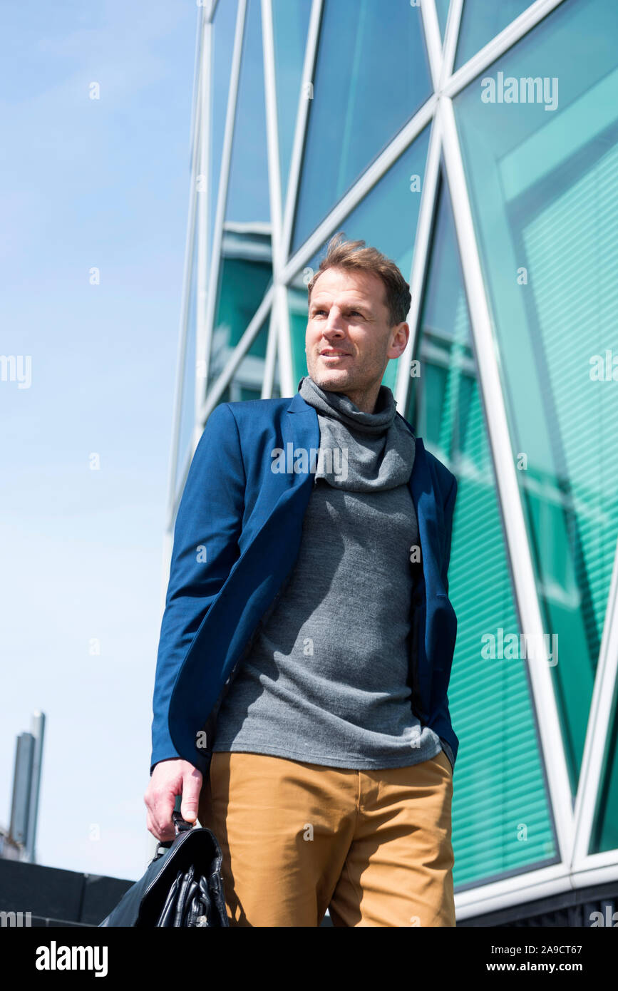 Business man, Briefcase, Half portrait Stock Photo - Alamy