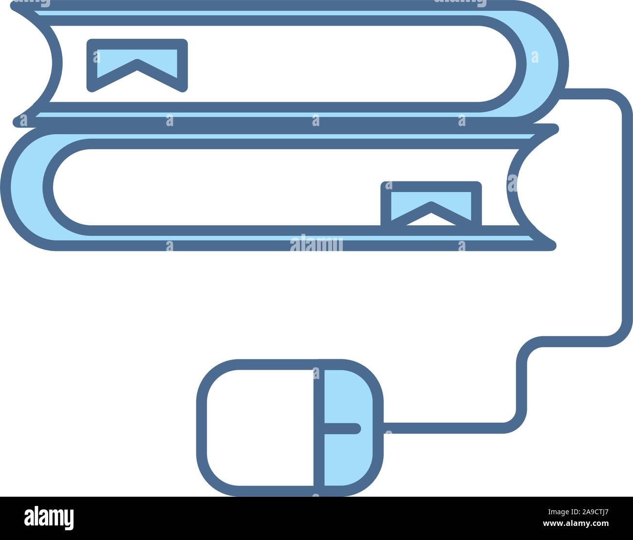 books mouse connected literature school education learning line and ...