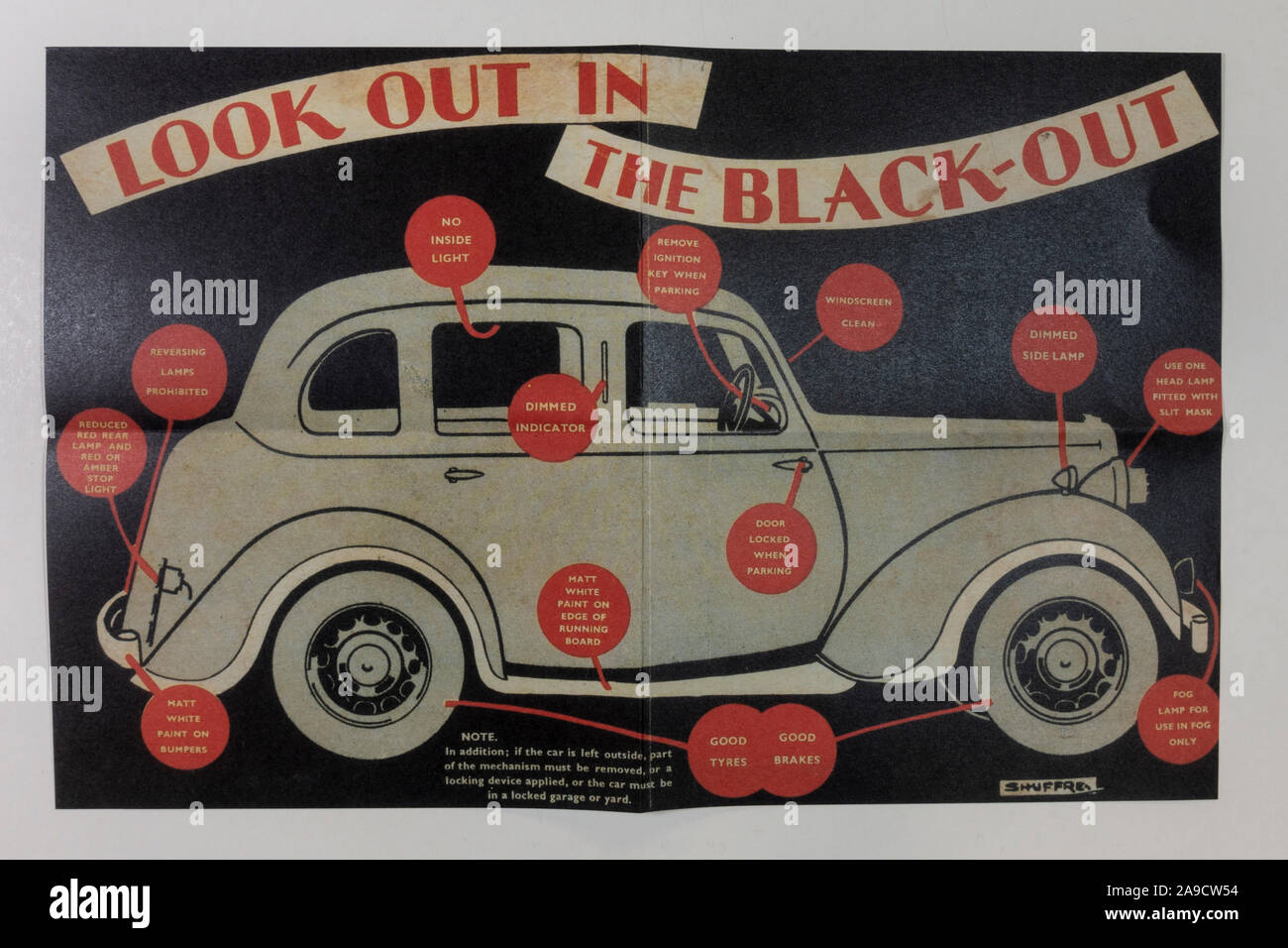 Information poster on how to limit light from your car during the black ...