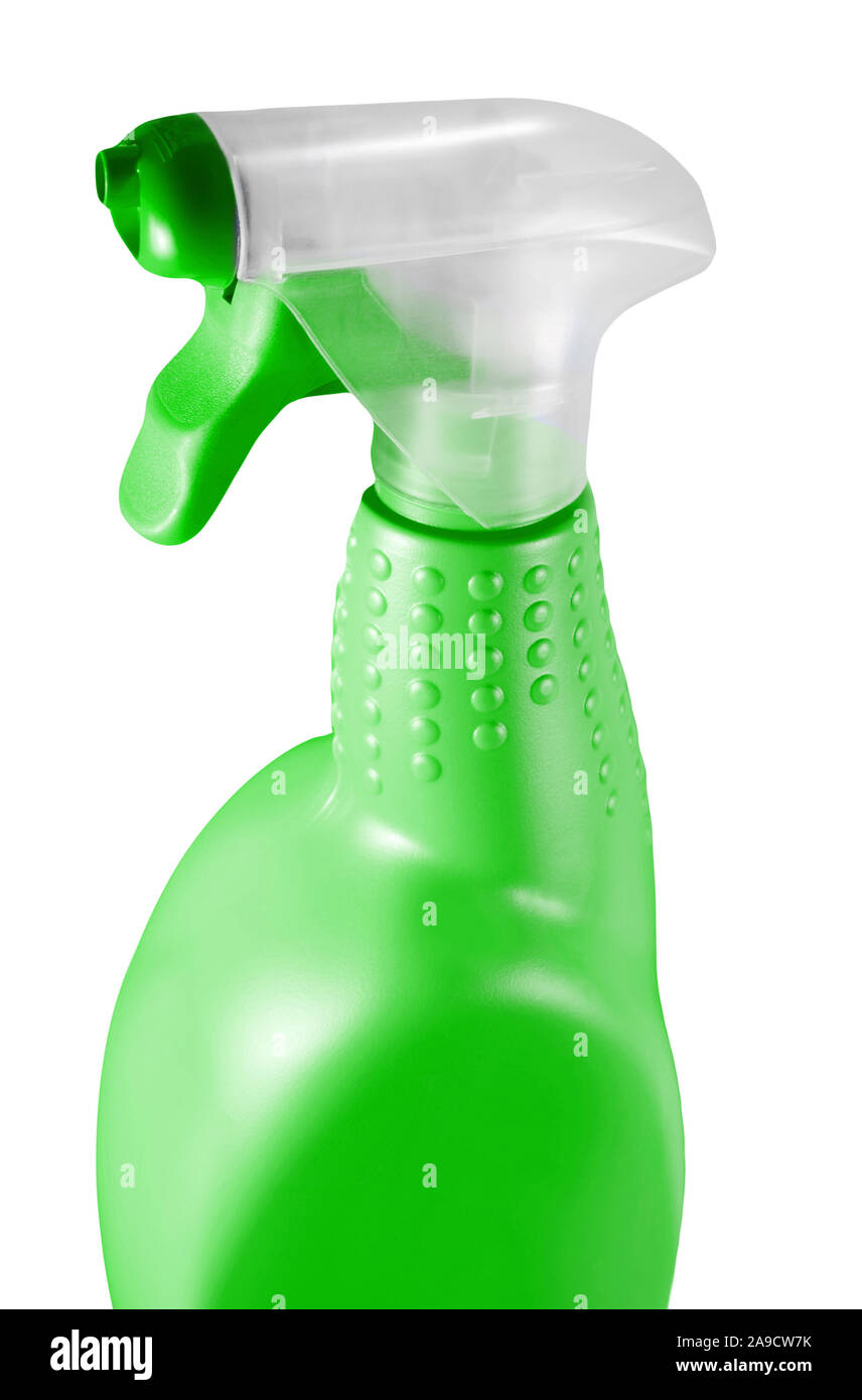 Cleaning agent bottle isolated against white background Stock Photo - Alamy