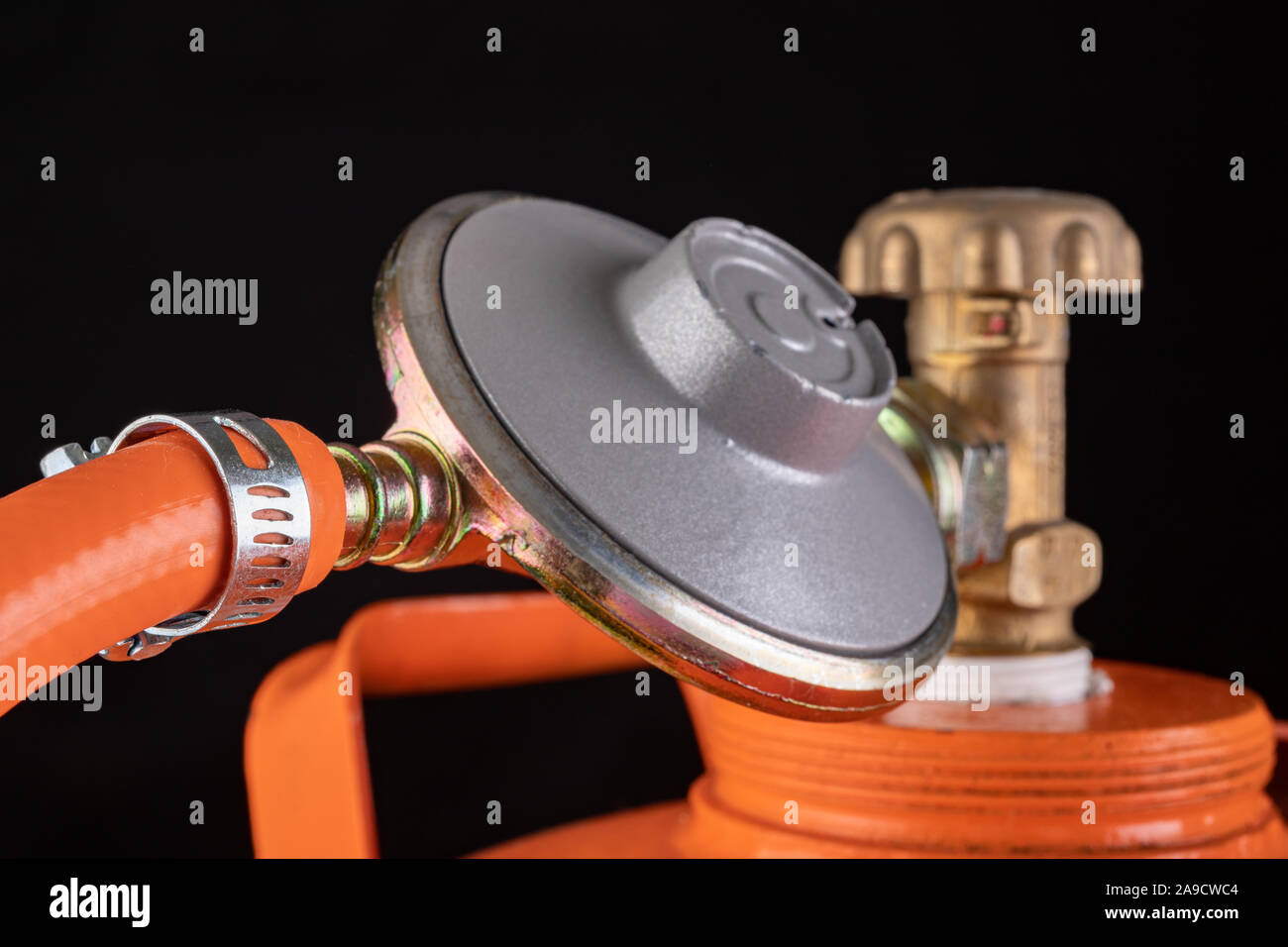 Gas cylinder and propane-butane gas reducer. Accessories for home gas ...