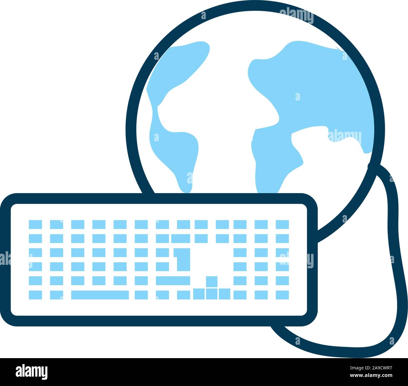 world planet earth with keyboard Stock Vector Image & Art - Alamy