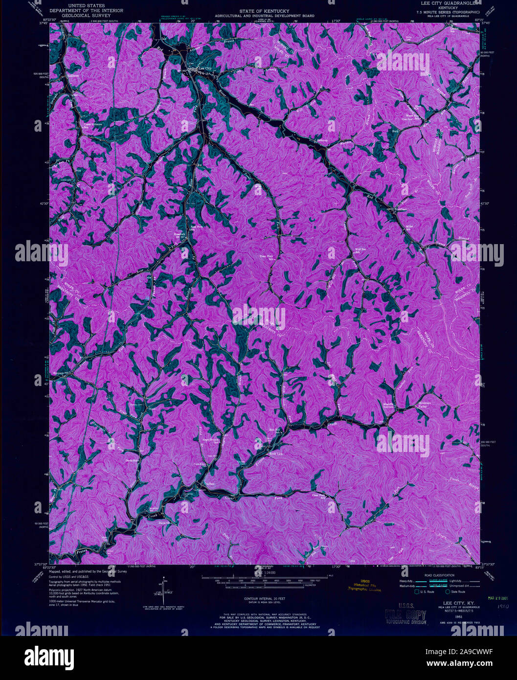 Lee kentucky map hi-res stock photography and images - Alamy