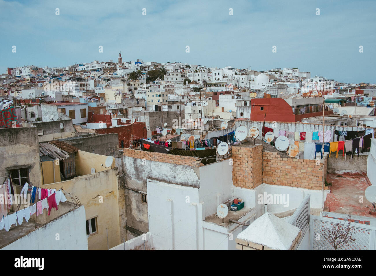 View over the old town and Medina of Tangier, Morocco Stock Photo - Alamy