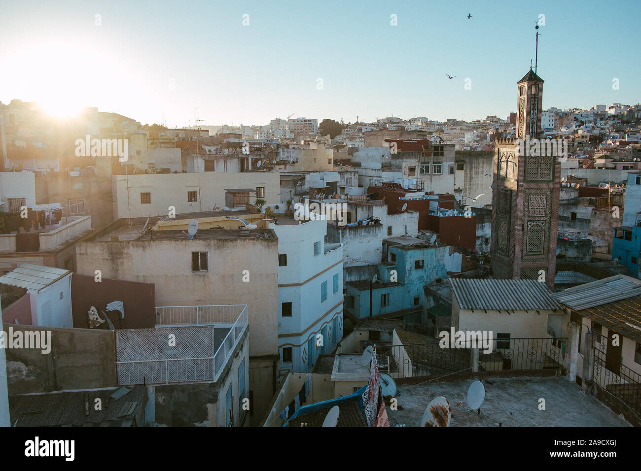 View over the old town and Medina of Tangier, Morocco Stock Photo - Alamy