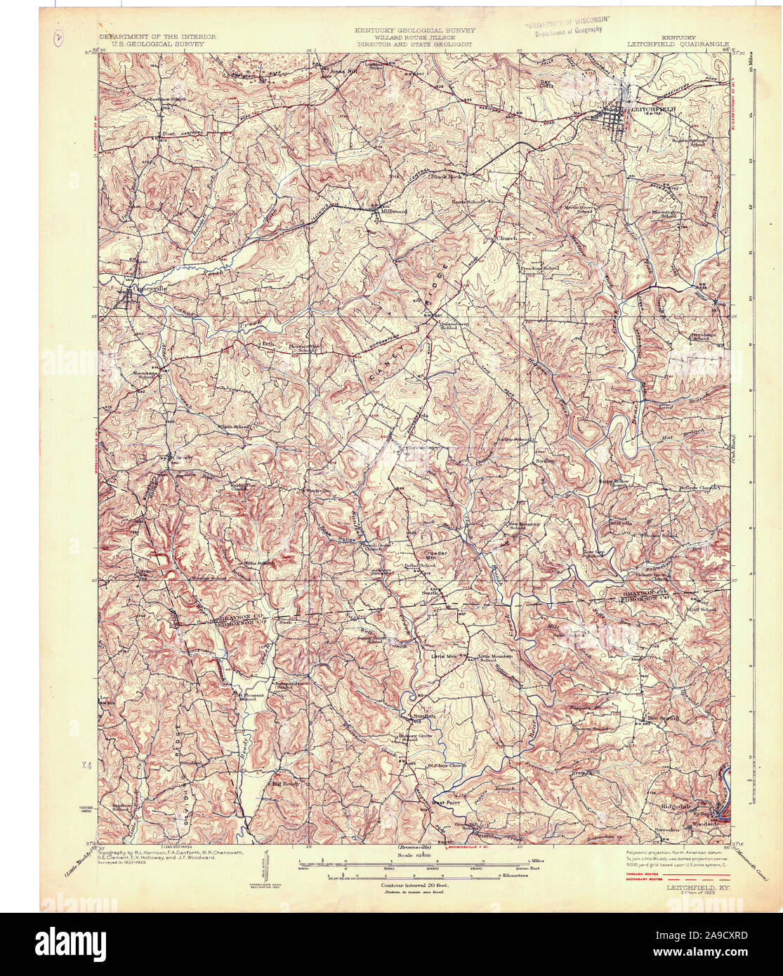 Map of leitchfield hi-res stock photography and images - Alamy