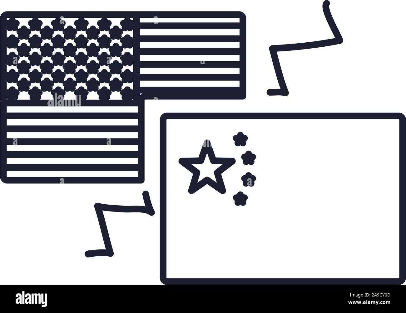 commercial war between china and usa vector design Stock Vector Image ...