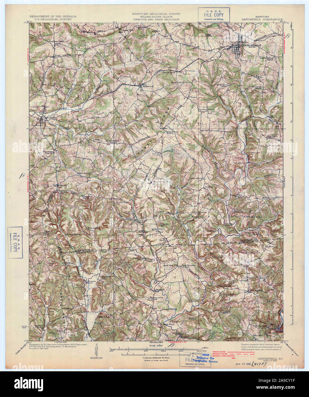 Leitchfield kentucky map hi-res stock photography and images - Alamy