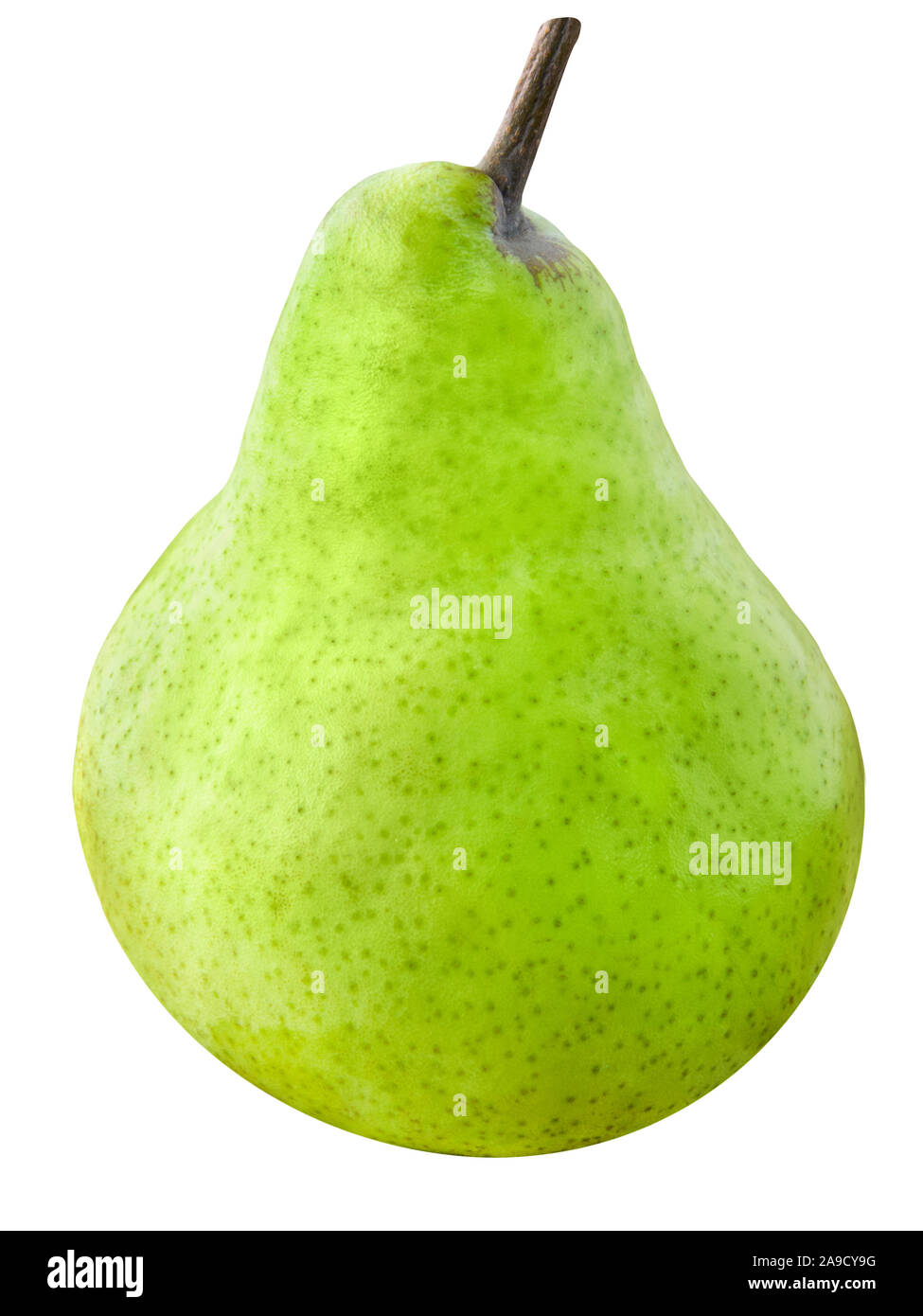 Green pear isolated against white background Stock Photo - Alamy