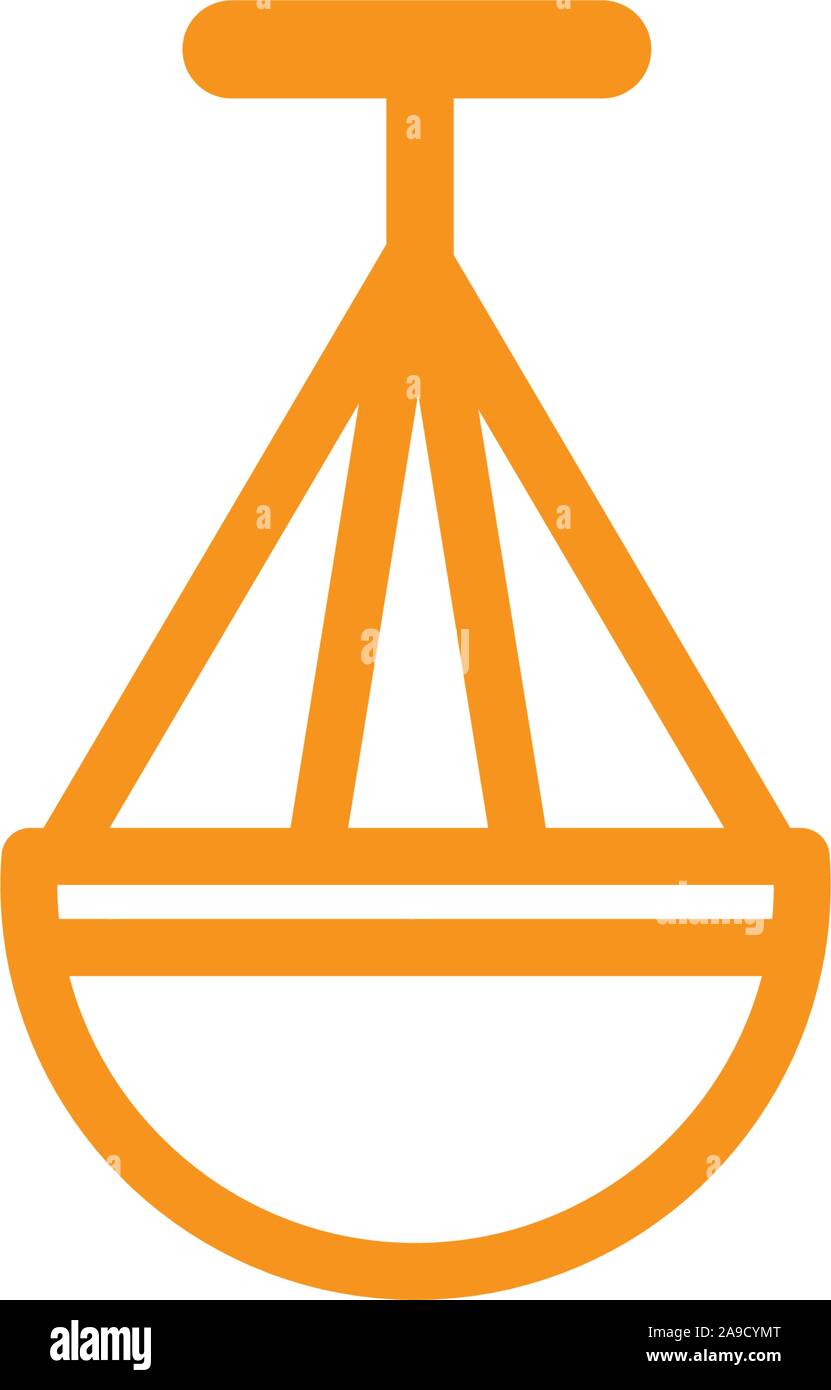 pendant lamp energy electricity light yellow line style vector ...