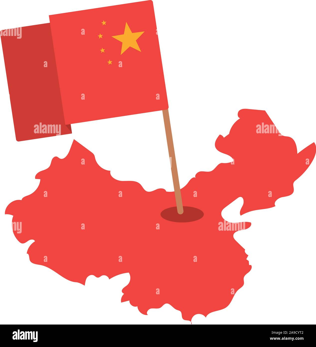 Isolated chinese map vector design Stock Vector Image & Art - Alamy