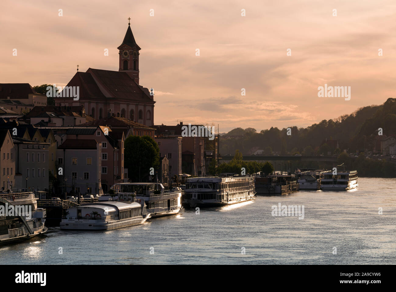 in the bank promenade of the Danube in Passau horizontal excursion ...