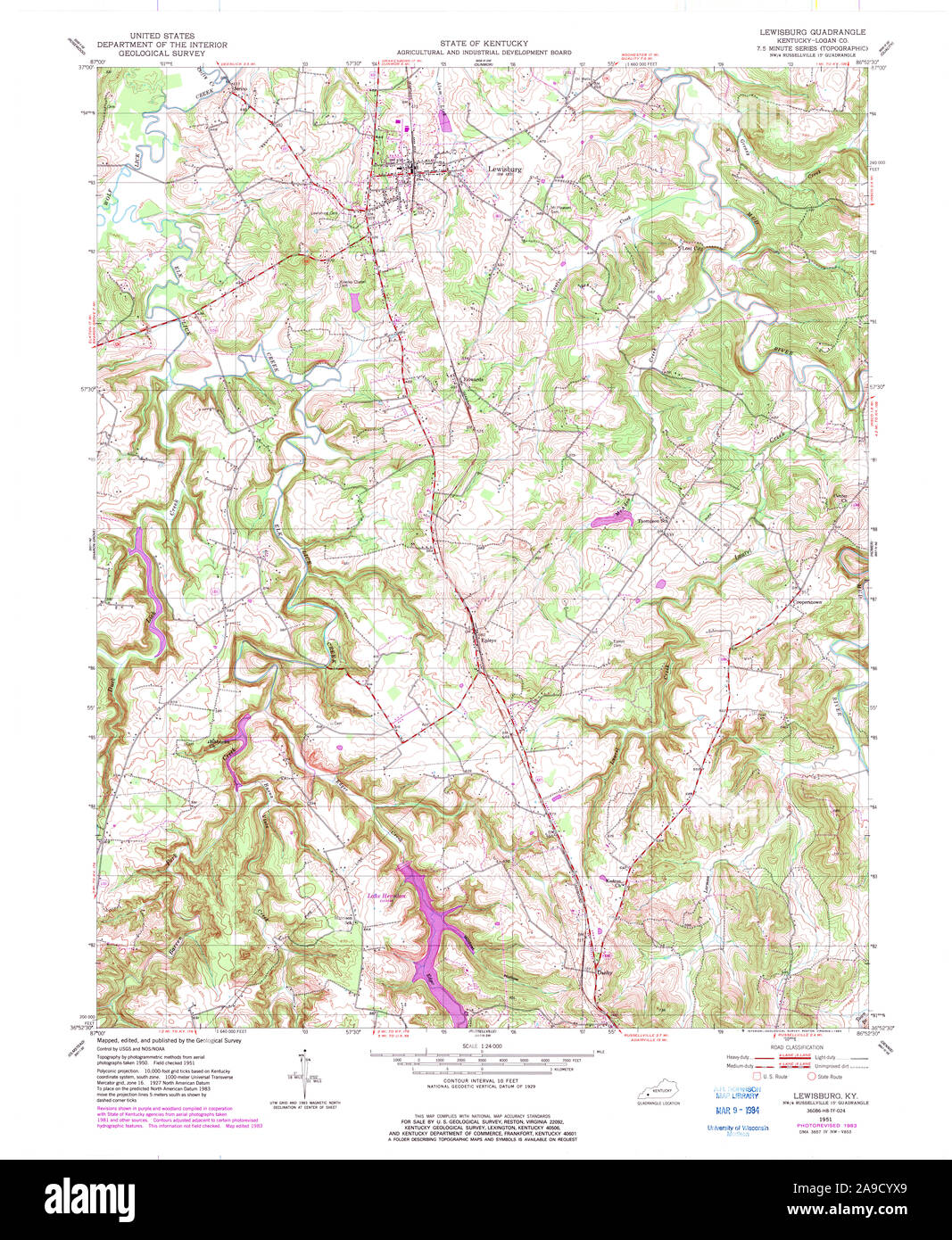 Map of lewisburg hi-res stock photography and images - Alamy