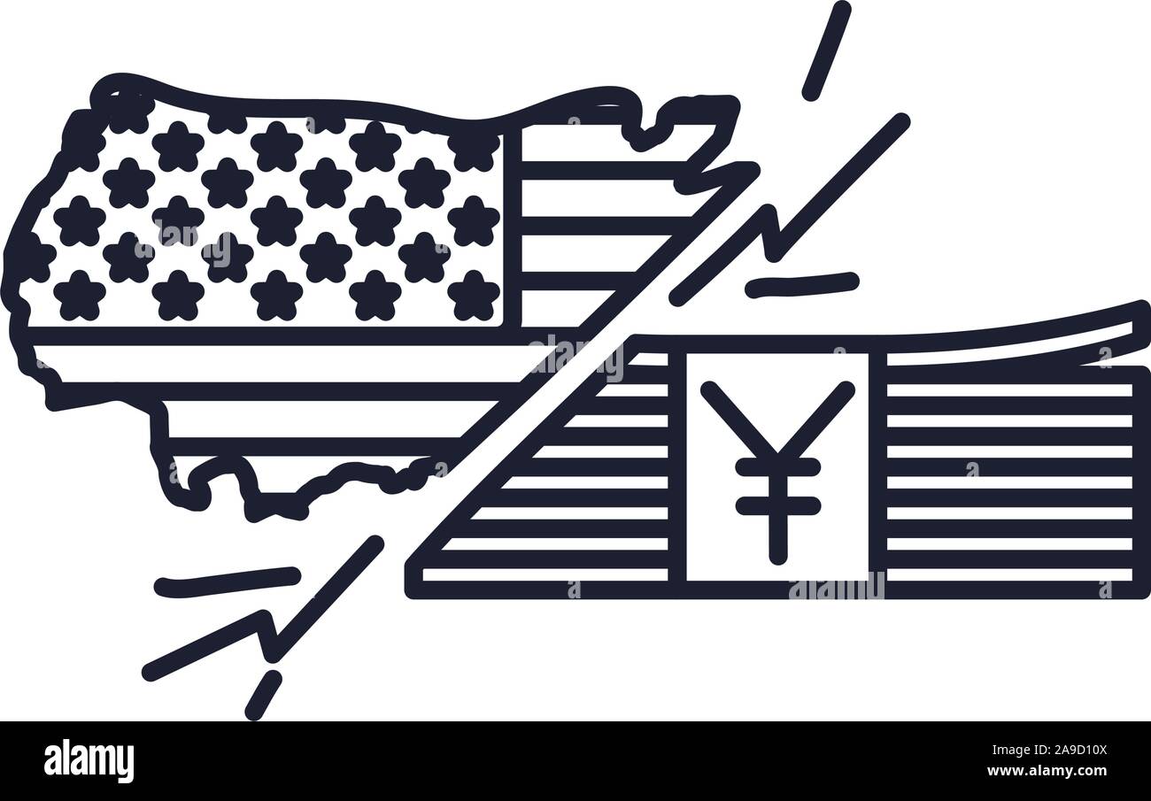commercial war between china and usa vector design Stock Vector Image ...