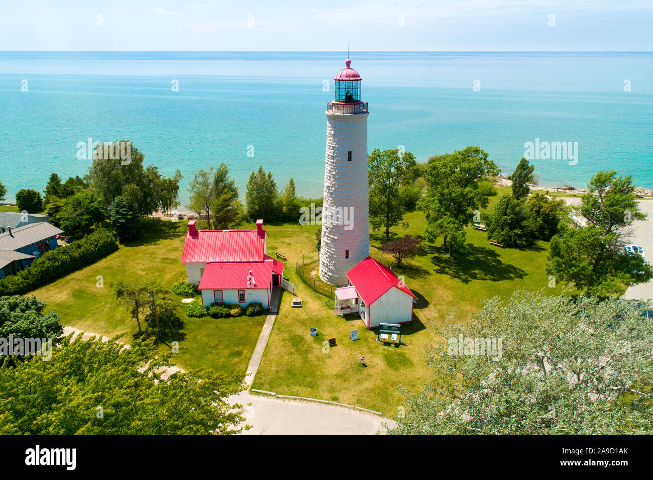 Point Clark Lighthouse, built between 1855 and 1859, is part of an ...